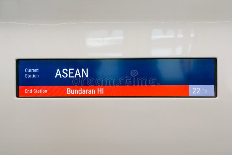 The Signboard is Located Inside the MRT (Mass Rapid Transport ...