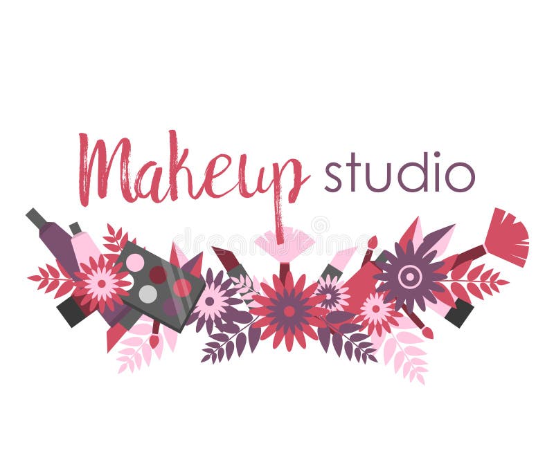 Signboard or Logo for Makeup Studio Stock Vector - Illustration of ...