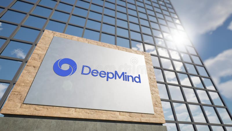 Signboard with Google DeepMind Logo Next To the Modern Skyscraper, 3D ...
