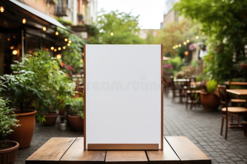 Signboard Menu of Eatery on Street. Generative AI Stock Photo - Image ...
