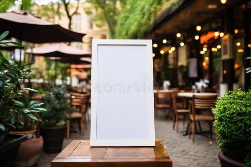 Signboard Menu of Eatery on Street. Generative AI Stock Image - Image ...