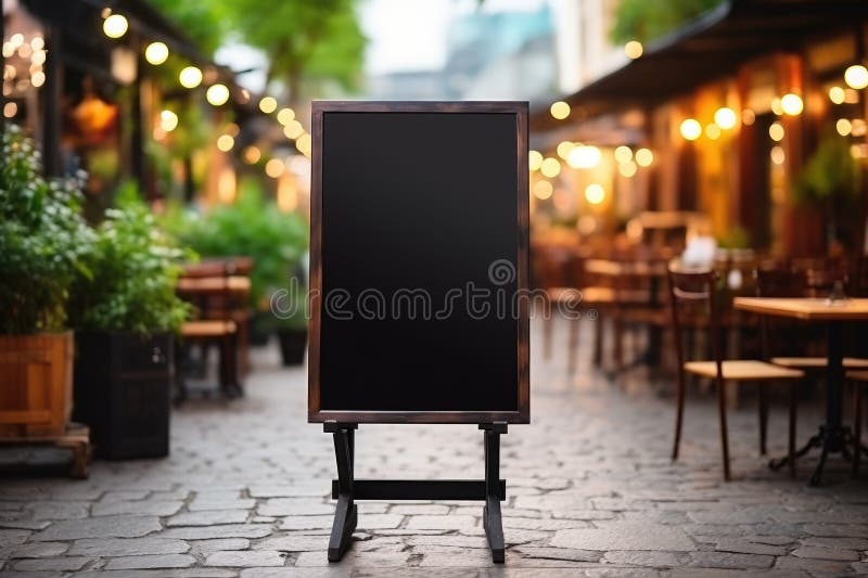 Signboard Menu of Eatery on Street. Generative AI Stock Illustration ...