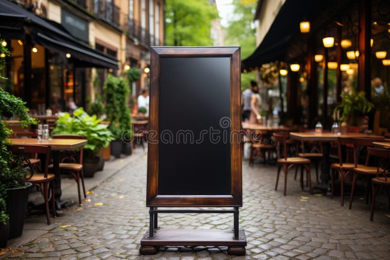 Signboard Menu of Eatery on Street. Generative AI Stock Illustration ...