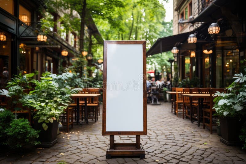 Signboard Menu of Eatery on Street. Generative AI Stock Illustration ...