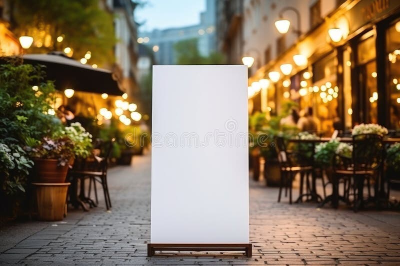 Signboard Menu of Eatery on Street. Generative AI Stock Photo - Image ...