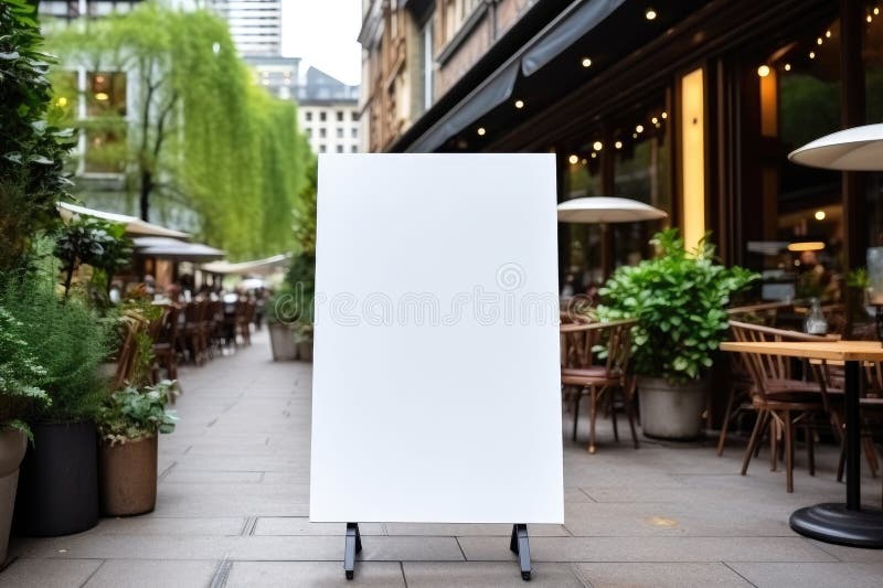 Signboard Menu of Eatery on Street. Generative AI Stock Photo - Image ...
