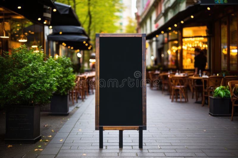 Signboard Menu of Eatery on Street. Generative AI Stock Photo - Image ...