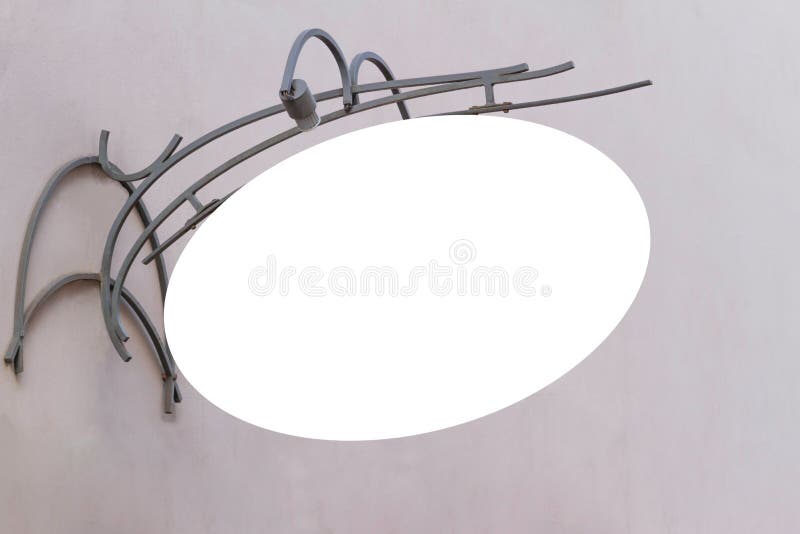 Signboard. Mock Up. Oval Shape Stock Photo - Image of billboard, object ...