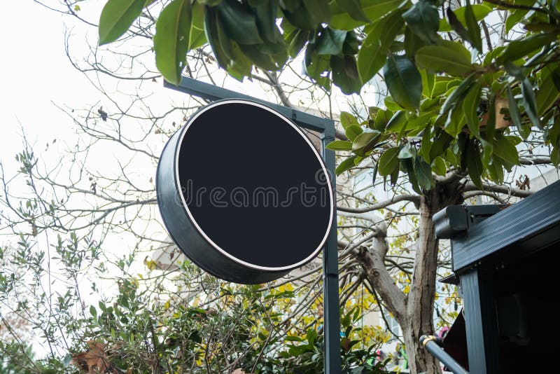 Signboard Mockup and Template Empty Frame for Logo and Text on the ...