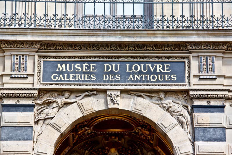 Signboard of Musee Du Louvre Editorial Photography - Image of tourism ...