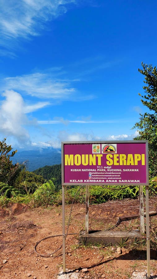 The Peak of Mount Serapi, Kuching, Sarawak. Editorial Image - Image of ...
