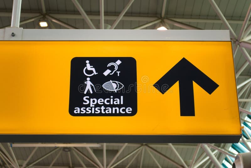 Signboard Providing Information for those in Need of Special Assistance ...