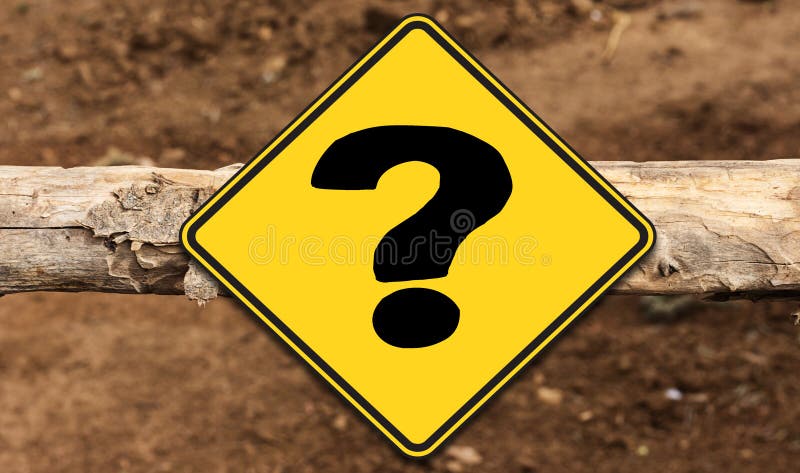 Signboard with Question Mark Concept Stock Photo - Image of trunk ...