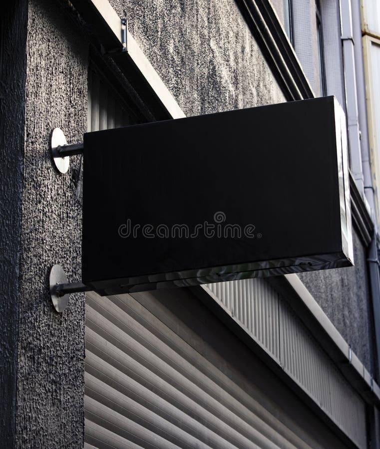 Signboard Mockup and Template Empty Frame for Logo or Text on Exterior ...