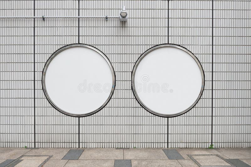 Signboard Shop Mock Up Circle Shape Vintage Tone Stock Photo - Image of ...