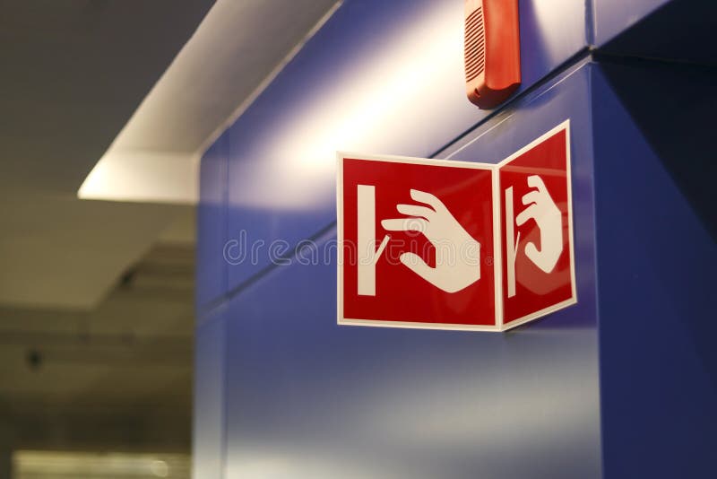 Signboard Showing the Point of Installing Pull Down Station for ...