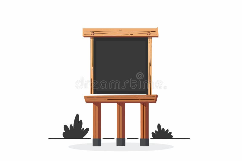 Signboard on the Street. Empty Menu Board Stand Isolated Vector Style ...