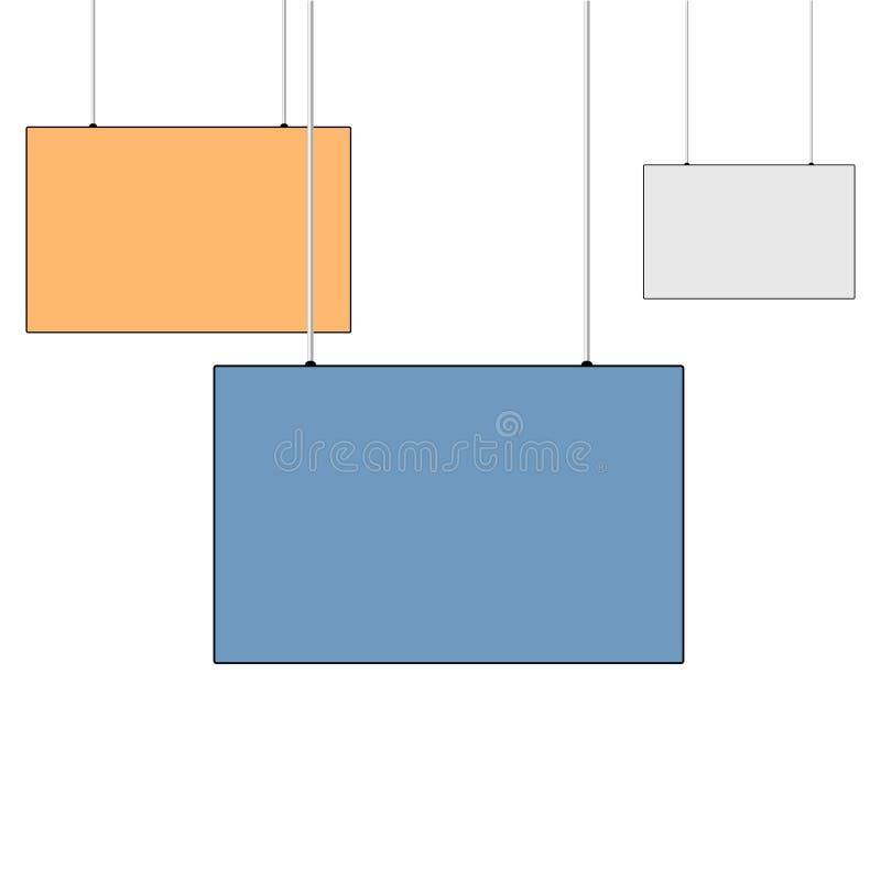 Signboard in Three Color Vector Illustration Stock Vector ...