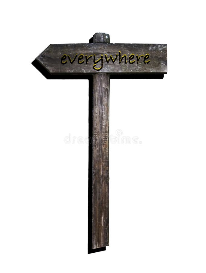 Signboard to go everywhere stock photo. Image of concept - 6105606