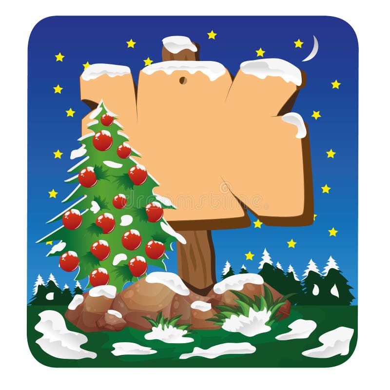 Signboard stock vector. Illustration of xmas, signboard - 59588753