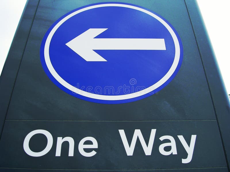 Signe à sens unique photo stock. Image du signes, flèche - 1994