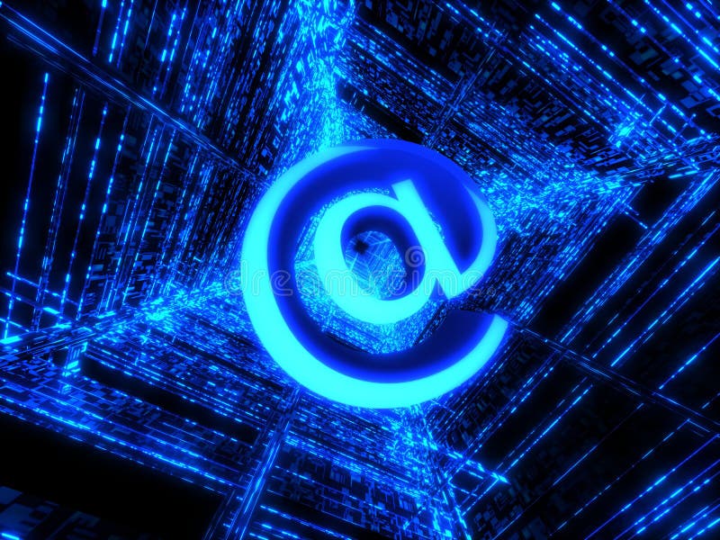 Signe Bleu De Matrice Et D'Internet Illustration Stock - Illustration ...