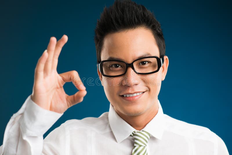 Signe correct image stock. Image du geste, positif, expression - 40217085