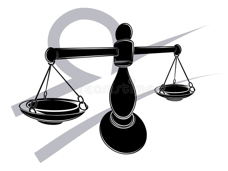 Signe D'astrologie D'horoscope De Zodiaque De Balance Illustration de ...