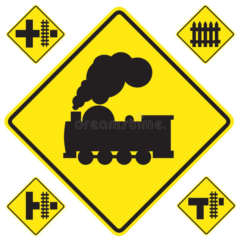 Signe D'avertissement De Train Illustration de Vecteur - Illustration ...