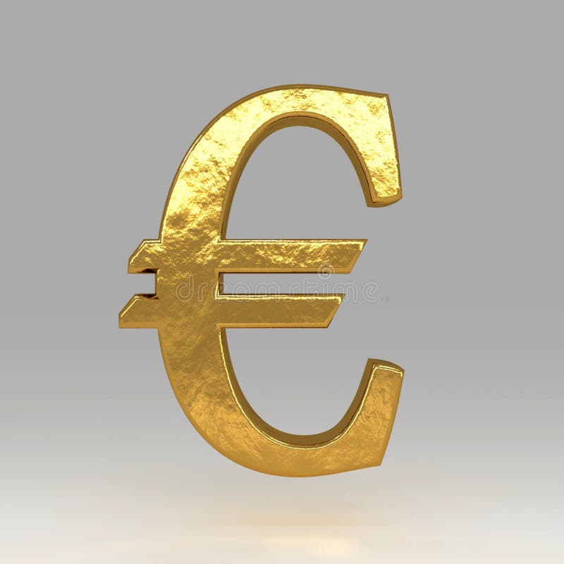Euro Symbole Brillant - Surface D'or Illustration Stock - Illustration ...