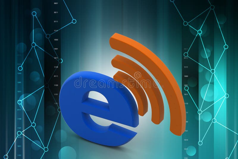 Signe D'Internet Avec Explorateur Windows Illustration Stock ...