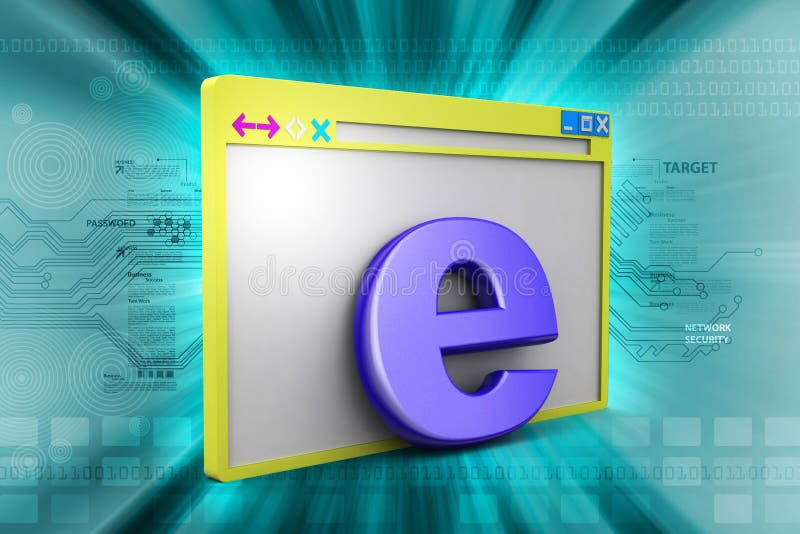 Signe D'Internet Avec Explorateur Windows Illustration Stock ...