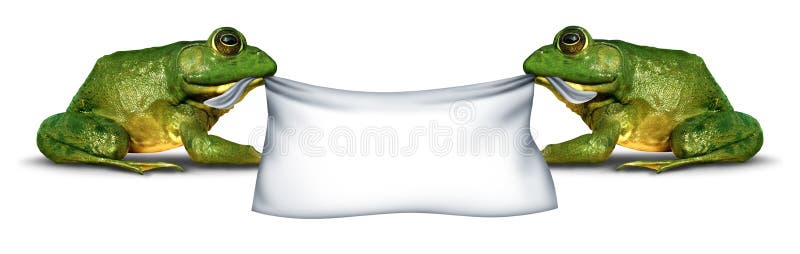 Signe De Bannière De Grenouille Illustration Stock - Illustration du ...