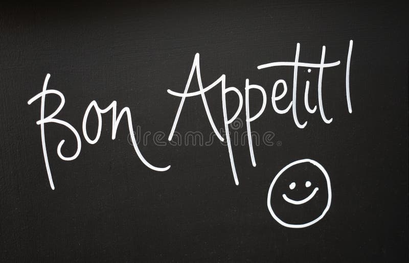 Signe de Bon Appetit photo stock. Image du écriture - 125427480