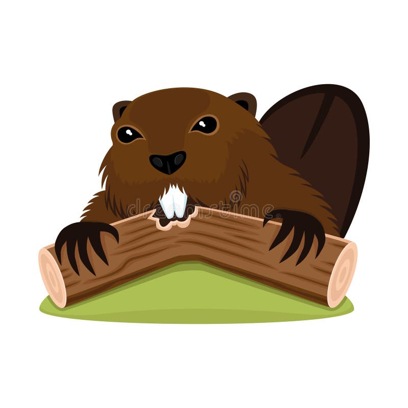 Signe de castor illustration de vecteur. Illustration du plat - 85417468