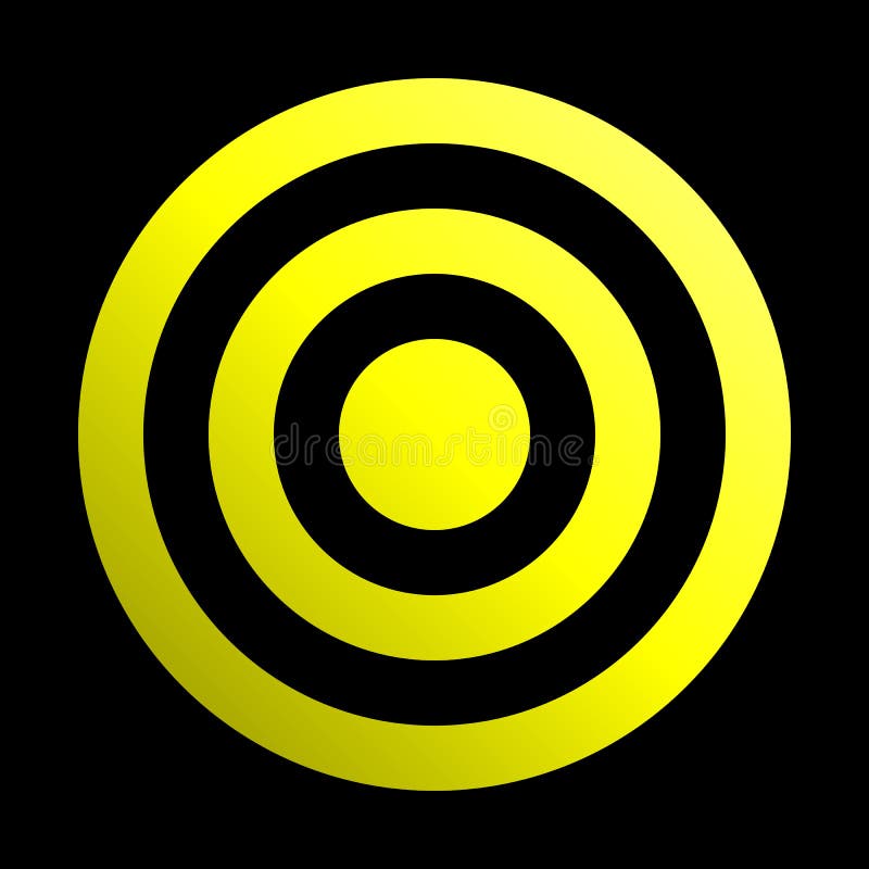 Signe De Cible - Gradient Jaune Transparent, D'isolement - Vecteur ...