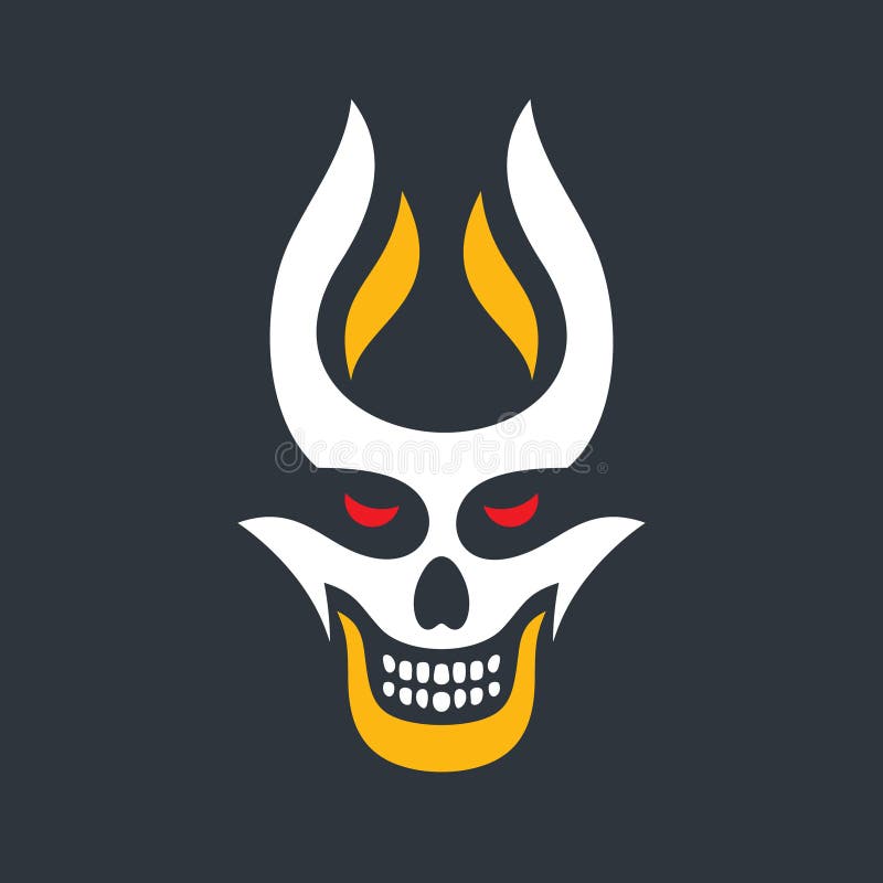 Signe de diable d'enfer illustration de vecteur. Illustration du visage ...