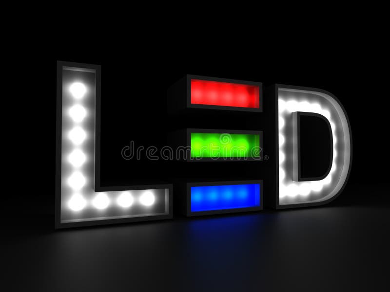 Signe De La Diode électroluminescente (LED) Illustration Stock ...
