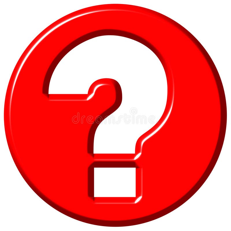 Signe de la question 3D illustration stock. Illustration du support ...