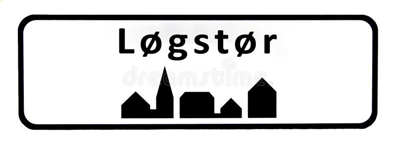 Signe De La Ville De Logstor Illustration Stock - Illustration du ...