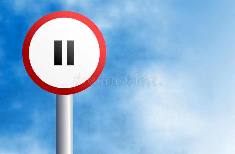 Signe de pause illustration stock. Illustration of signalisation - 5696614