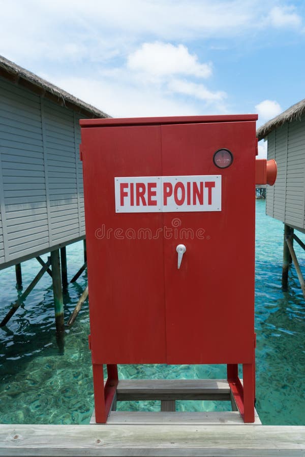 Signe De Point Du Feu Au Pavillon Photo stock - Image du empêchez ...