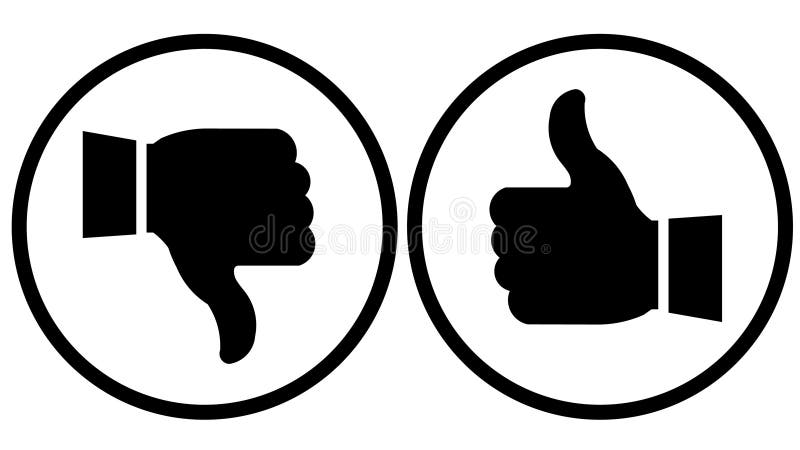 De Pouce Symbole Vers Le Bas Illustration Stock - Illustration du ...