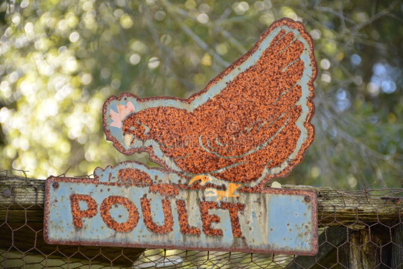 Signe de poulet image stock. Image du poulet, rouille - 51308279