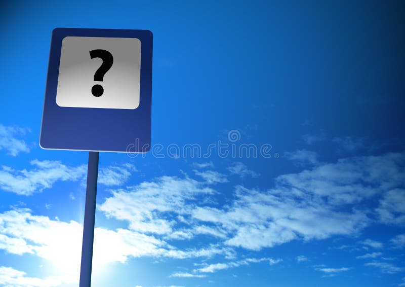 Signe de question illustration stock. Illustration du nuages - 4061958