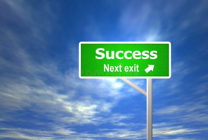 Panneau-réclame De 3D Hightway : Réussite Illustration Stock ...