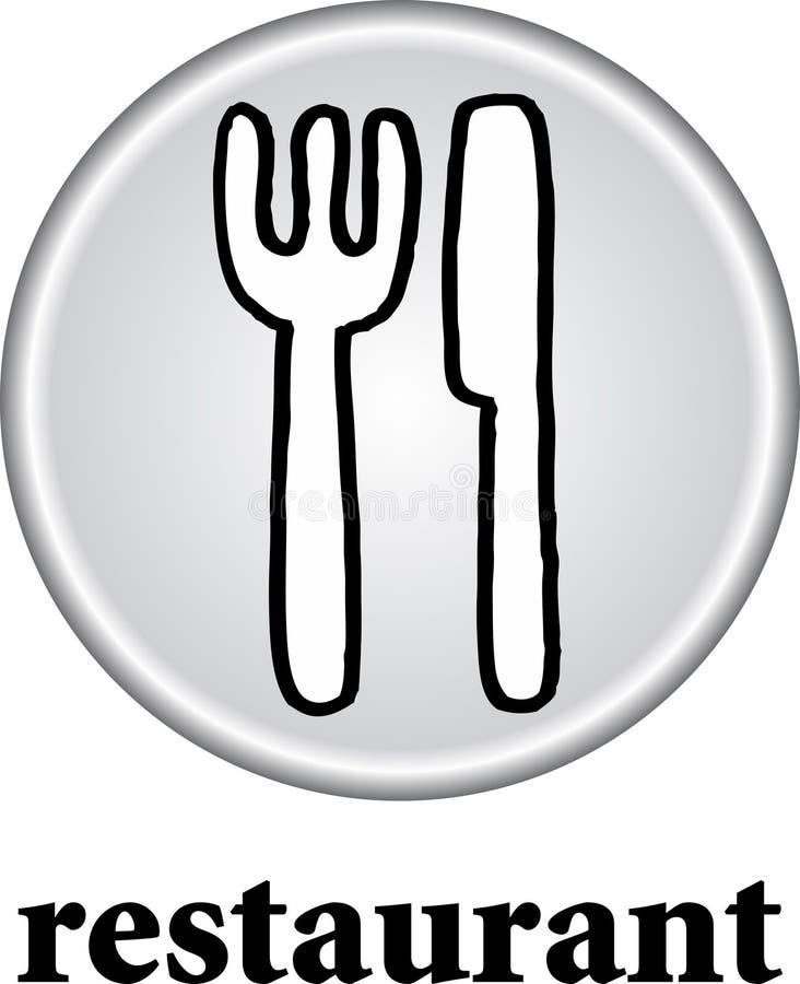Signe de restaurant illustration de vecteur. Illustration du assiette ...