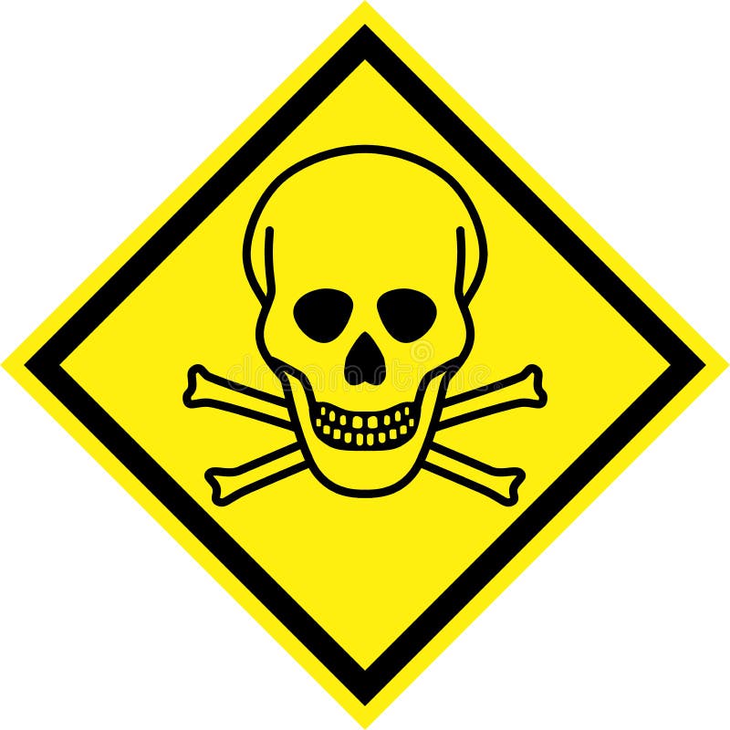 Jaune De Signe De Poison De Danger Risque Toxique D'attention Signal D ...