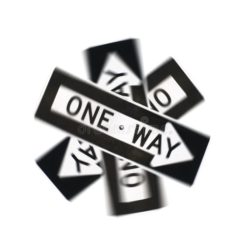 Signe De Rotation De Circulation Unidirectionnelle Photo stock - Image ...