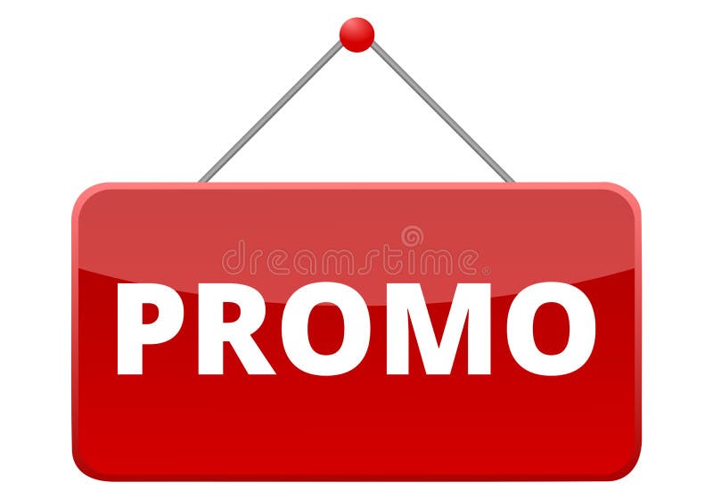 Signe de rouge de promo illustration stock. Illustration du tangage ...